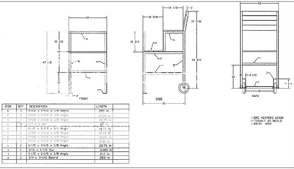 SCORER'S CHAIR PLANS | Trapshooters Forum